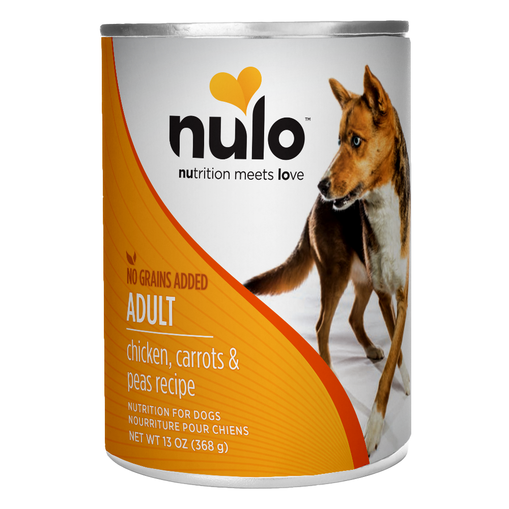 Nulo Dog Grain-Free Chicken, Peas, & Carrots 369g Can – PetCentral Oman